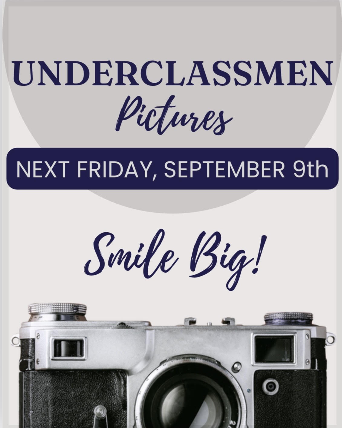 Sept. 9 - Fall Underclassmen Picture Day - Dinwiddie High School